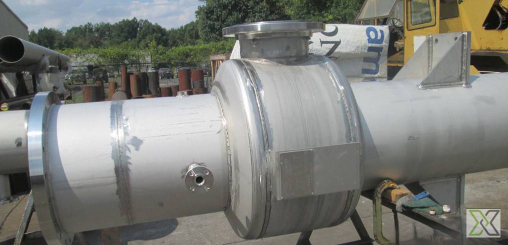 Vertical Heat Exchanger 22” Dia., 122.1 m², 304-LSS, Full Vacuum, 1 Bar ...